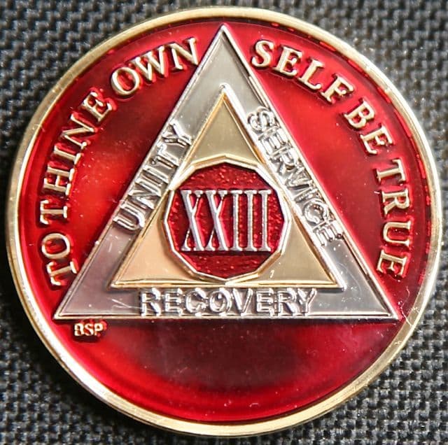 23 Year Mandarin Red Tri Plate