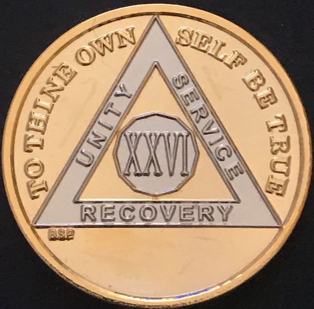 26 Year Bi-Plate Gold Silver