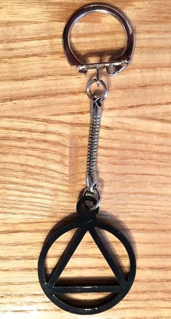 Black AA Symbol Keyring