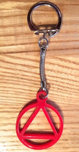 Red AA Symbol Keyring