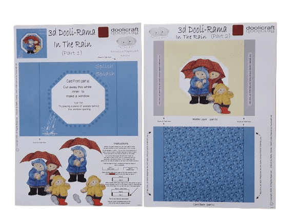 In The Rain 3D Dooli-Rama Decoupage By Doolicraft