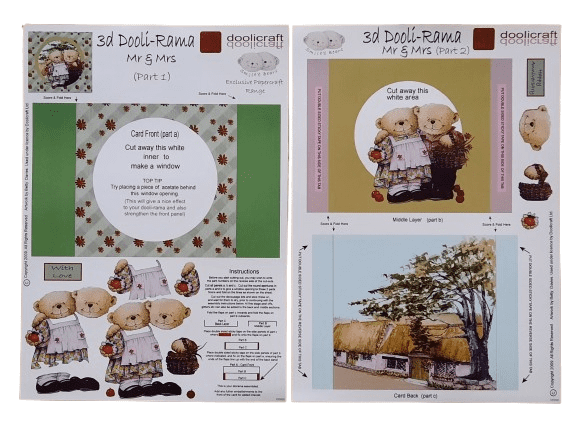 Mr & Mrs 3D Dooli-Rama Decoupage By Doolicraft