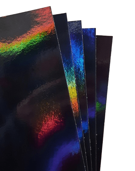 Pink Frog Crafts Black Rainbow Mirror Card 280gsm 5 A4 Sheets