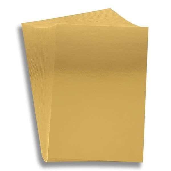Pink Frog Crafts Gold Mirror Card 220gsm Seconds 20 A4 Sheets