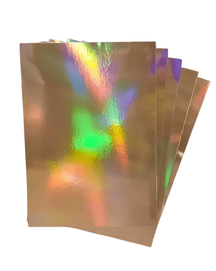 Pink Frog Crafts Gold Rainbow Mirror Card 300gsm 5 A3 Sheets