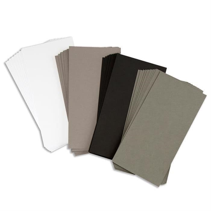 Pink Frog Crafts Monochrome Card Collection 280-300gsm 60 13cm x 26cm ...