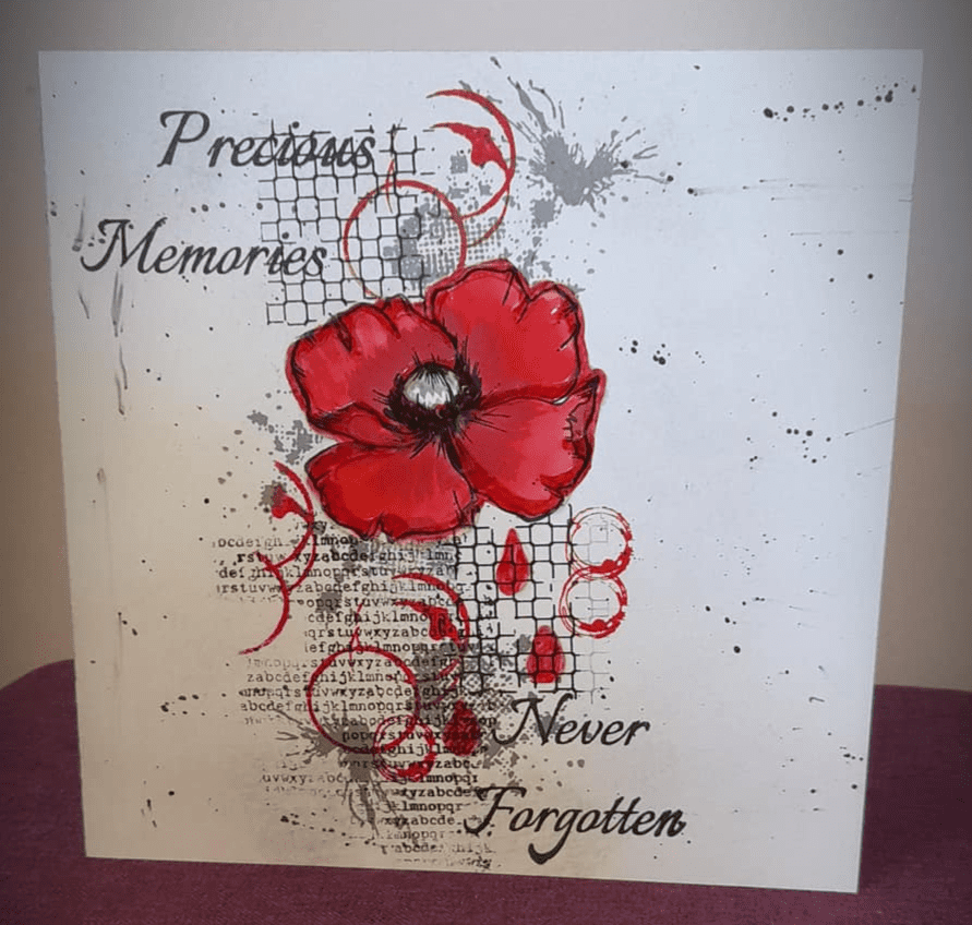 Pink Frog Crafts Precious Poppies A5 Clear Stamp Set