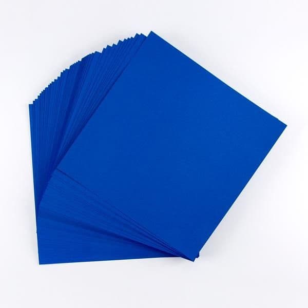 Pink Frog Crafts True Blue Card 290gsm 25 12" x 12" Sheets
