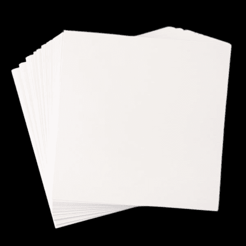 Pink Frog Crafts True Bright White Linen Card 300gsm 25 12" x 12" Sheets