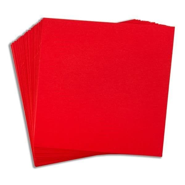 Pink Frog Crafts True Red Unscored Card 290gsm 20cm x 20cm