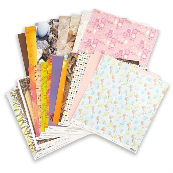 Studio Light Mixed Design Scrapbooking Papers 50 12" x 12" Sheets