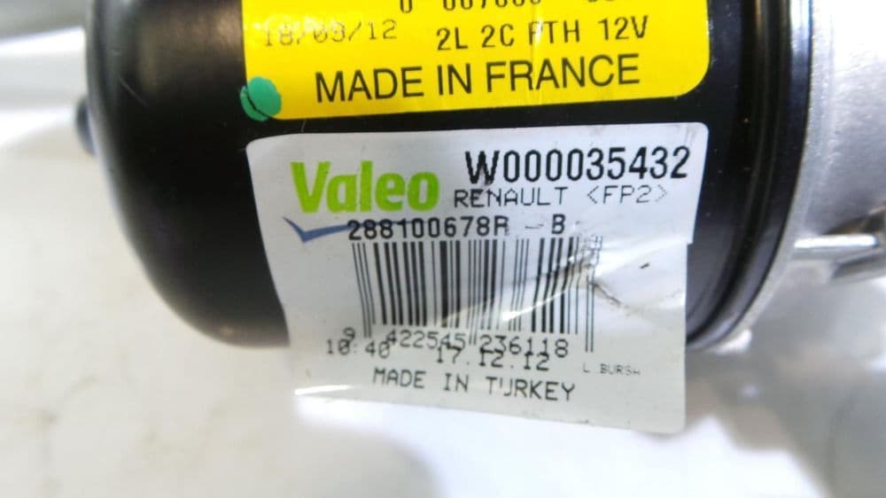 Renault Clio IV Mk 4 Used Front Wiper Motor and Linkage Mechanism