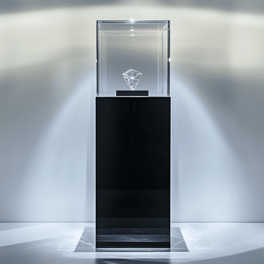 Stylish and Versatile Black Acrylic Display Pedestal