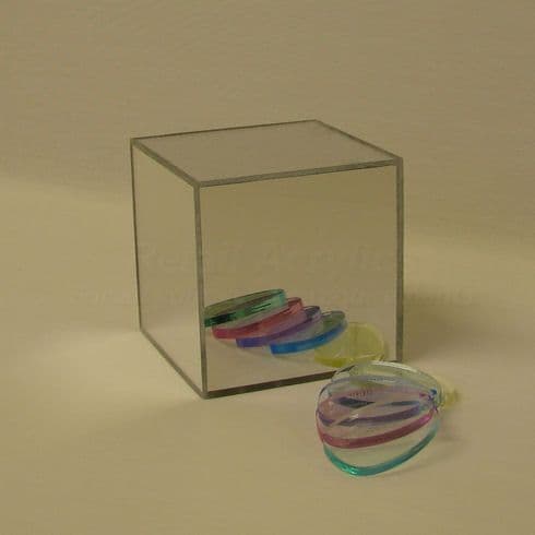 10cm - Mirror Acrylic Display Cube / Box