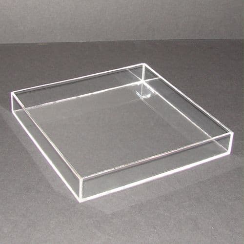 10cm Square Clear Acrylic Tray