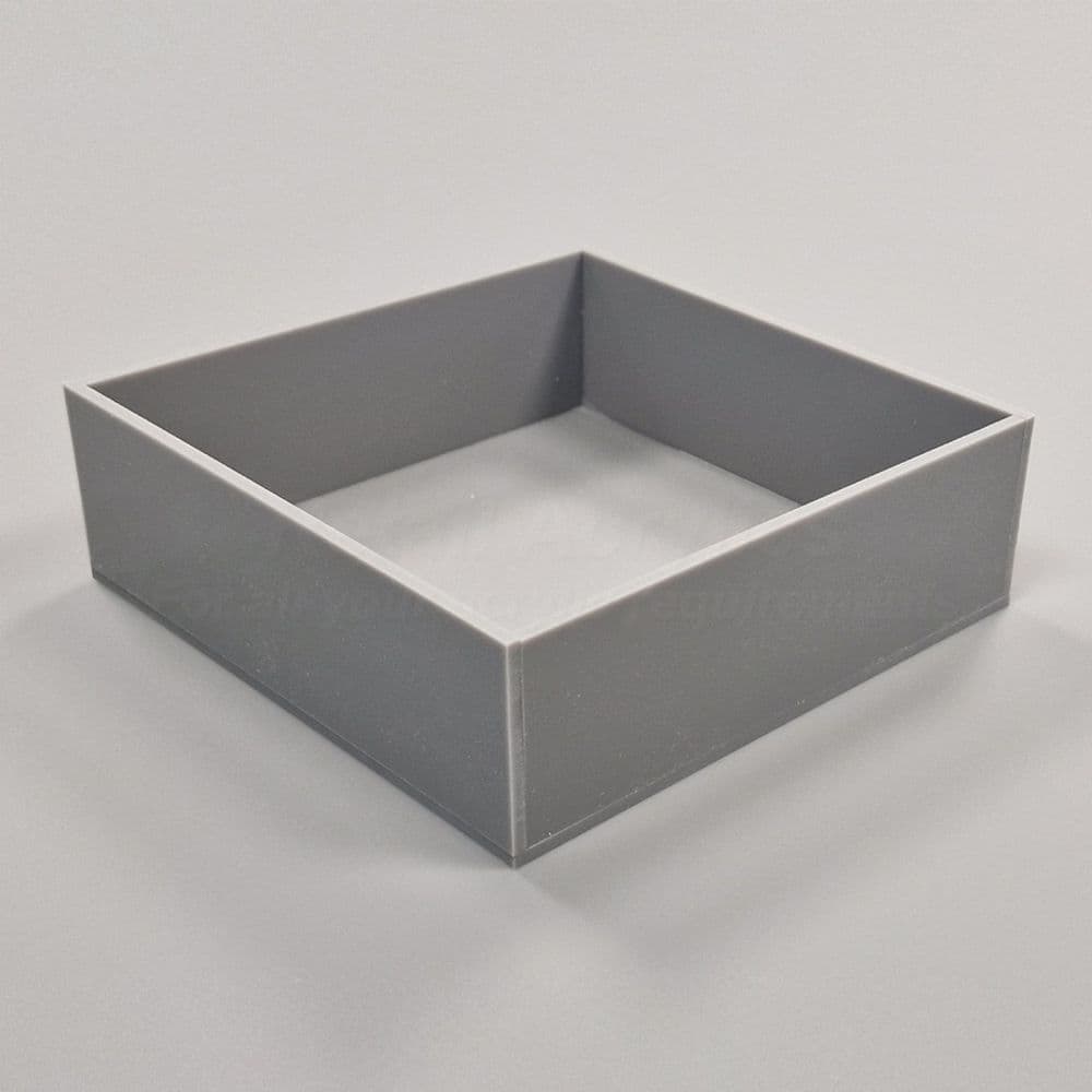 30cm Square Acrylic Tray - Grey