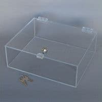 30cm x 25cm Lockable Clear Acrylic Display case