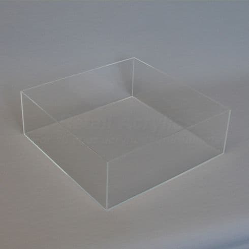 50cm Square Clear Acrylic Tray - Deep