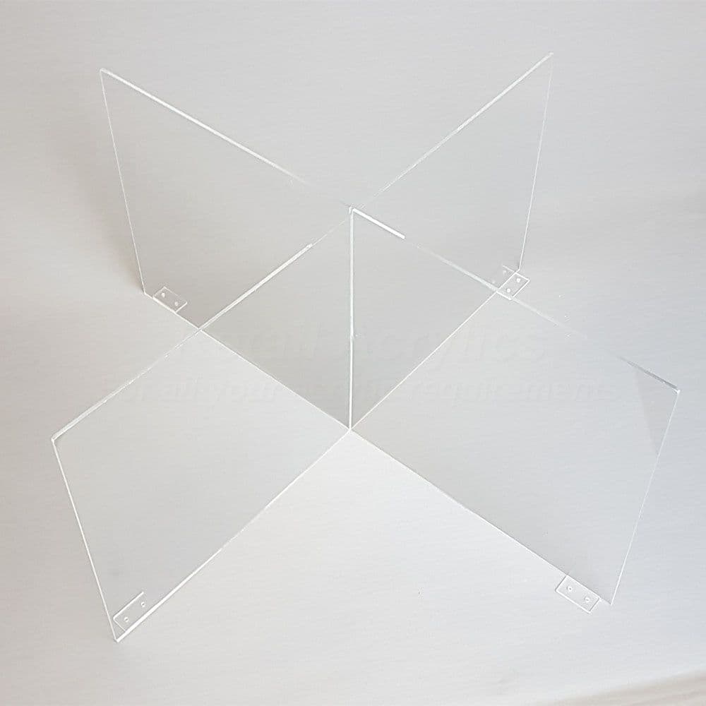 Cross Divider Office Desk Screen 120cm wide