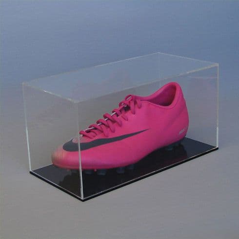Football Boot Display Case with Black Base