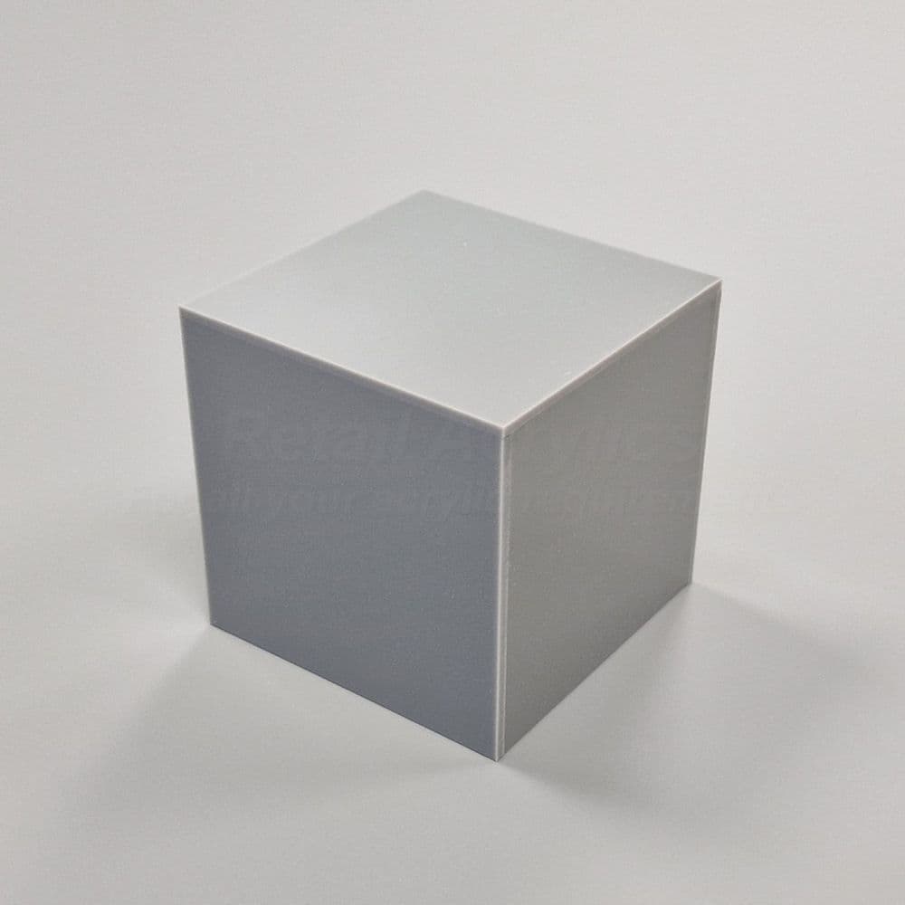 Matt Grey Acrylic Display Cube