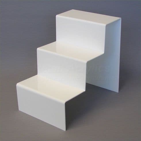 Standard White Acrylic 3 Step Display Stand