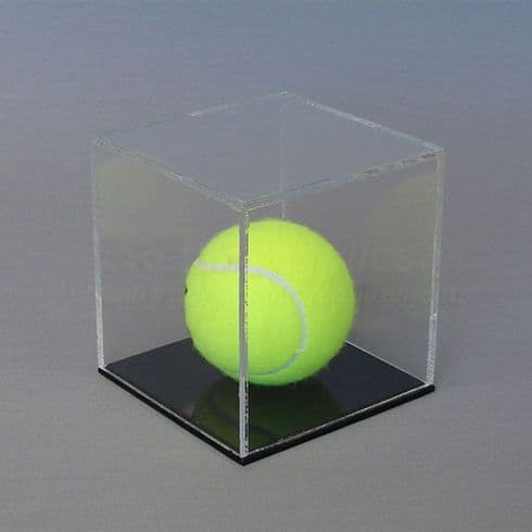 Tennis Ball Display Case with Black Base