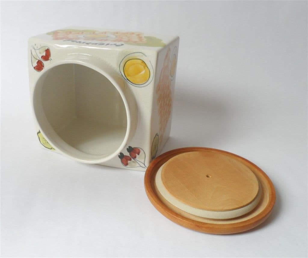 Vintage Kitchen Mid Century Toni Raymond Pottery Crispbread Storage Jar ...