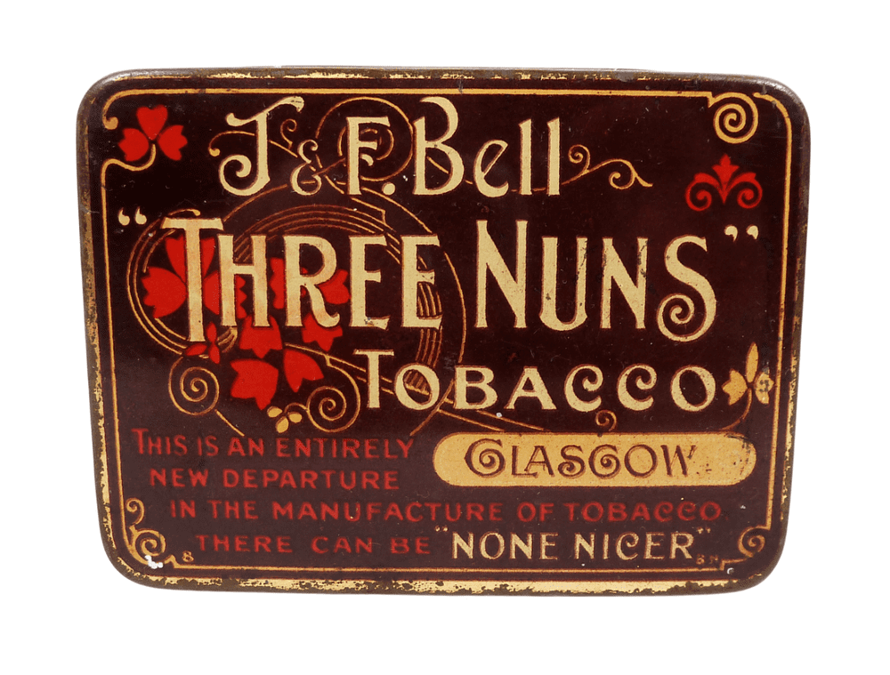 Antique Art Noveau J & F Bell Glasgow Three Nuns Smoking Mixture ...