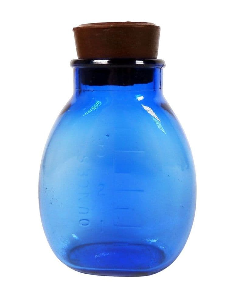 Antique Medical Cobalt Blue Henry Beatson Clark Rotherham Glass Sputum ...