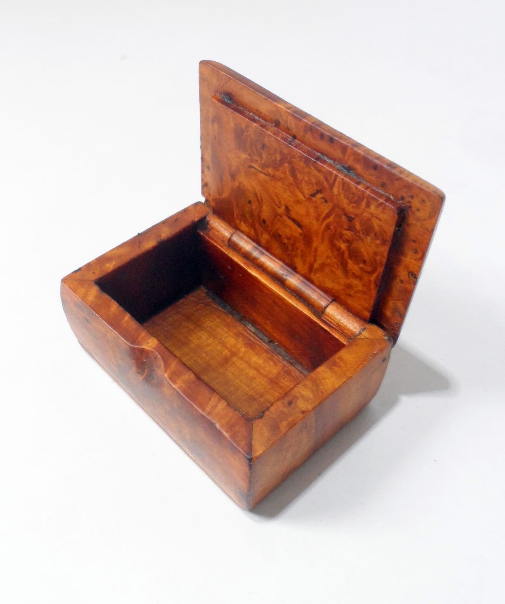 Antique Treen 19th Century Burr Walnut Snuff Box Small Trinket First ...