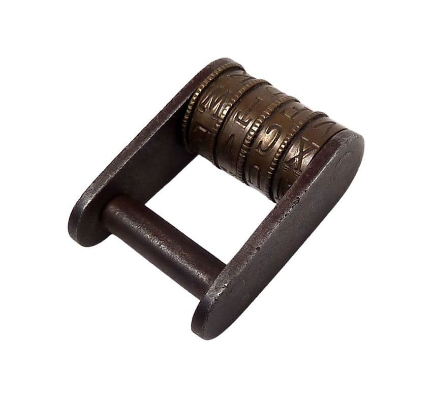 Antique Victorian Combination Brass Padlock Word Lock Circa 1880s ...