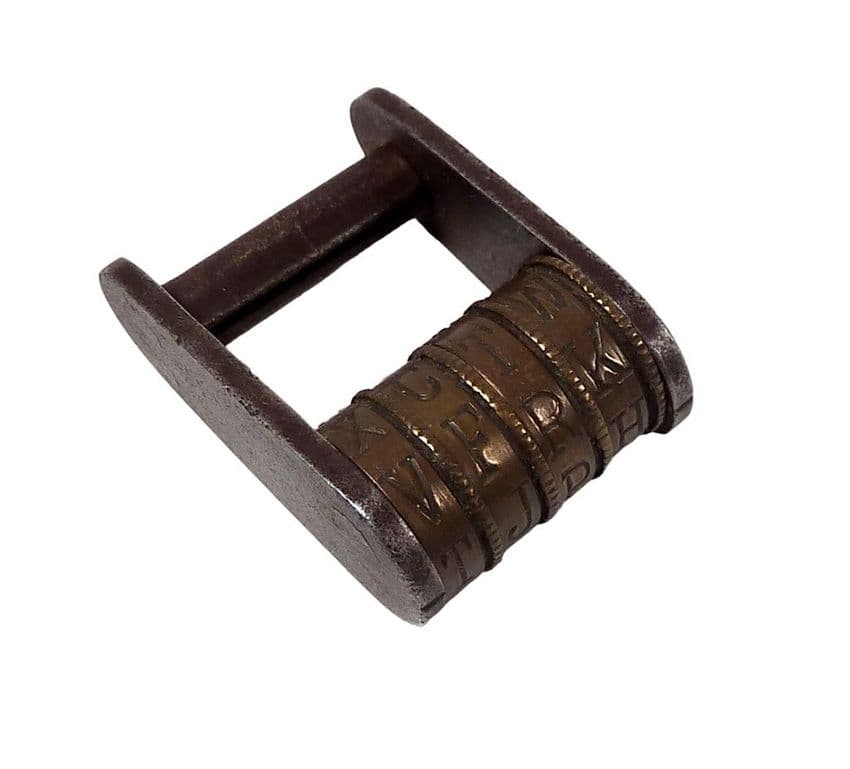 Antique Victorian Combination Brass Padlock Word Lock Circa 1880s ...