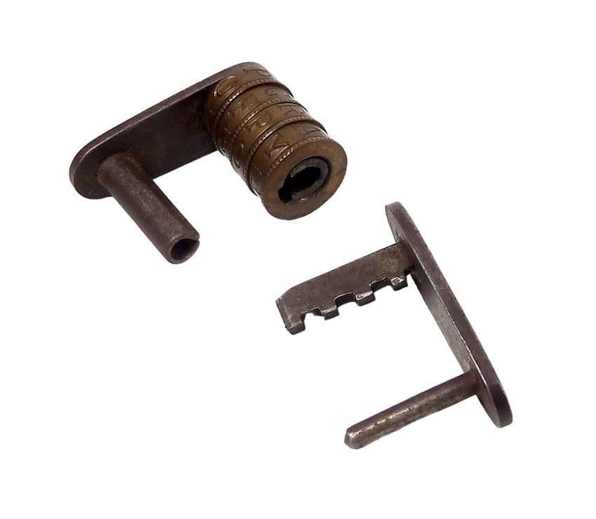 Antique Victorian Combination Brass Padlock Word Lock Circa 1880s ...