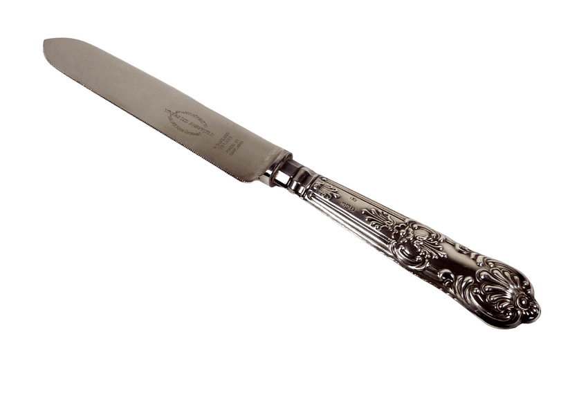 Antique Vintage Boxed Sterling Silver & Stainless Cake Knife Emile ...