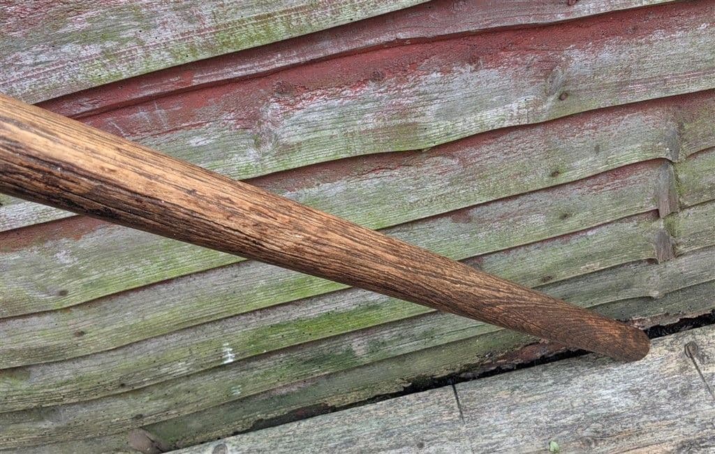 Antique Vintage Farming Tool Long Thick Handled Manure Drag Fork 4 Tine ...