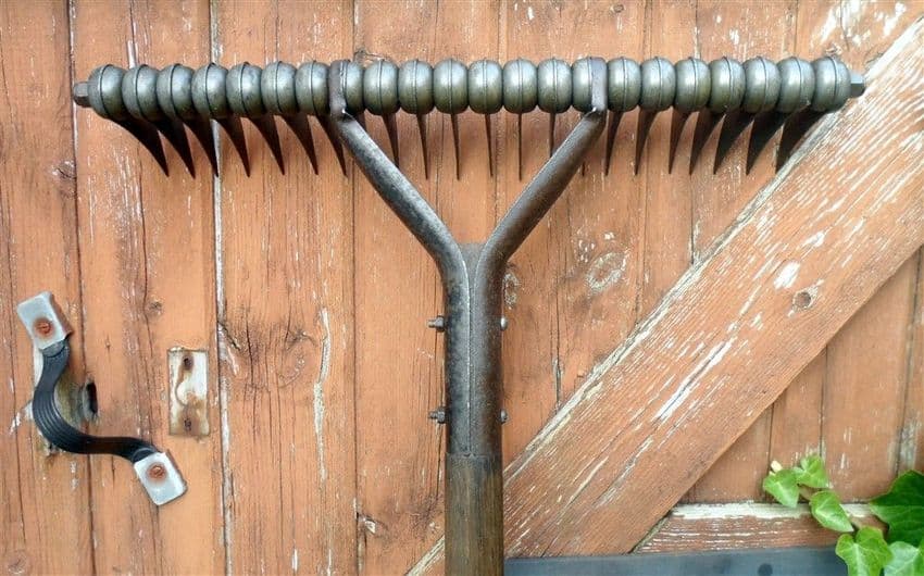 Antique Vintage Gardening Tool Long Handled Thatch Thatching Scarifying ...