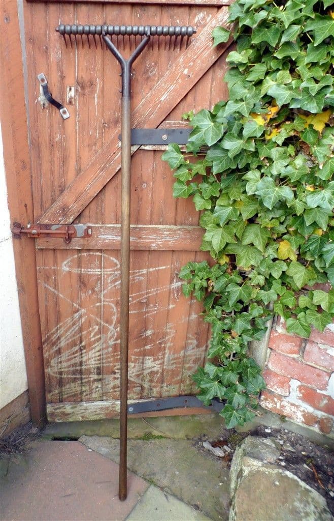 Antique Vintage Gardening Tool Long Handled Thatch Thatching Scarifying ...