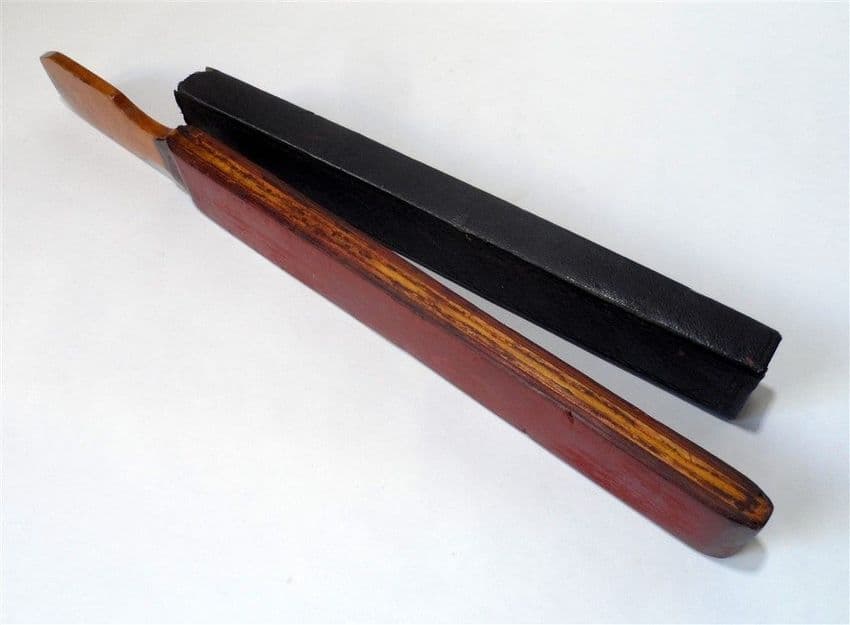 Antique Vintage Shaving Leather & Wood Straight Razor Blade Celebrated ...