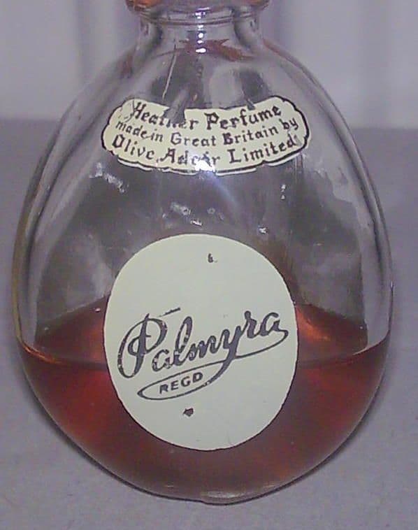 HTF Boxed Vintage Mini Miniature Scent Bottle Olive Adair Ltd Palmyra ...