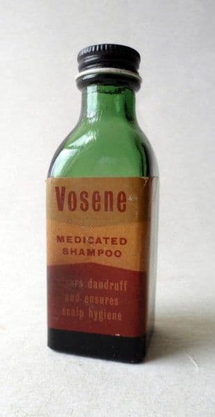 HTF Vintage Bathroom Vosene Medicated Glass Shampoo Bottle Circa 1950s ...