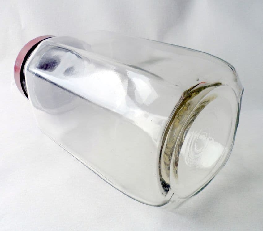 HTF Vintage Glass Bakelite Sweet Shop Storage Jar Holland Toffee ...