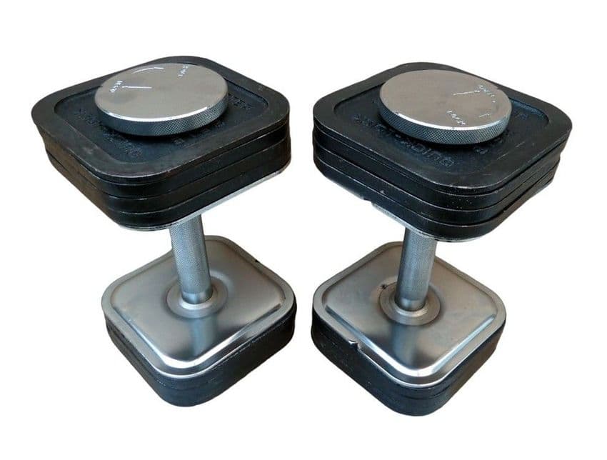 Ironmaster Quick-Lock Adjustable Dumbbell Set 45lbs 20kg Physical ...