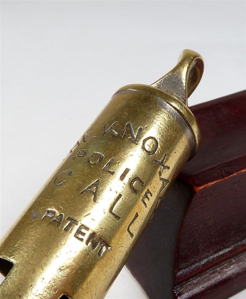 Original Antique Hudson Patent The Knoxall Police Call Patent Whistle ...