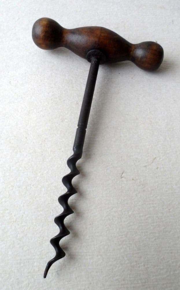 Vintage Antique Victorian English Wood Handle Self Puller T Tee ...