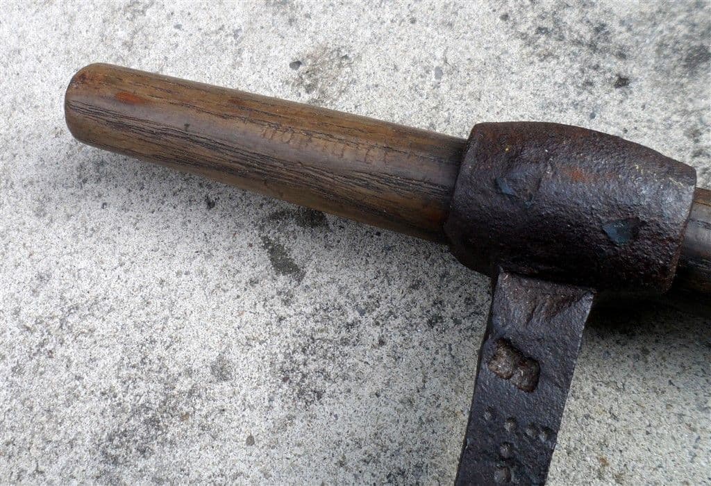 Vintage Antique Woodworking Tool Wooden Handled Primitive Auger Beam ...