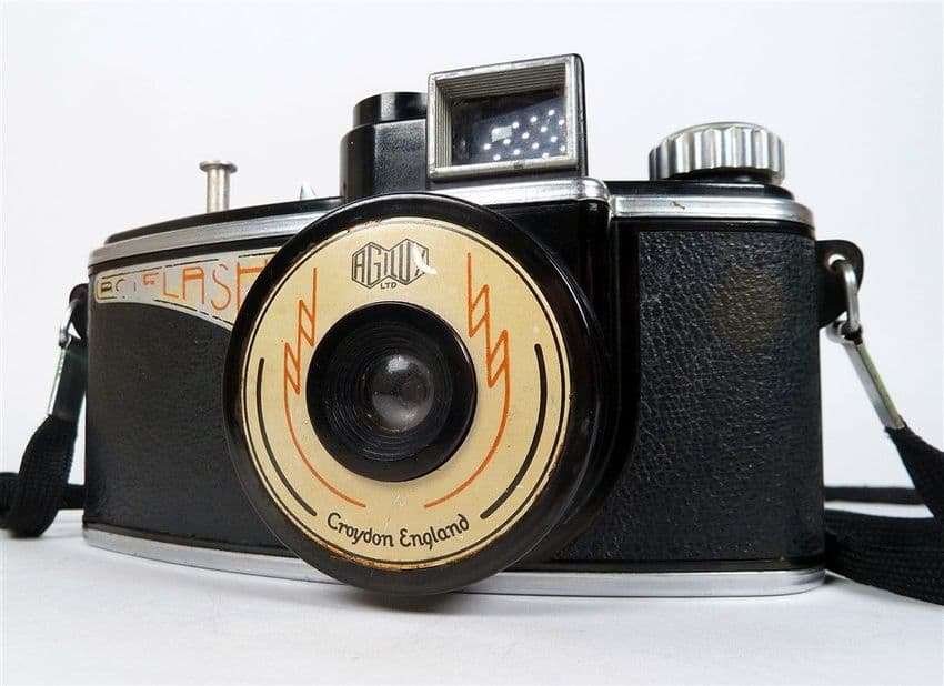 Vintage Art Deco Style Camera Agilux Agiflash 127 Roll Film Black ...