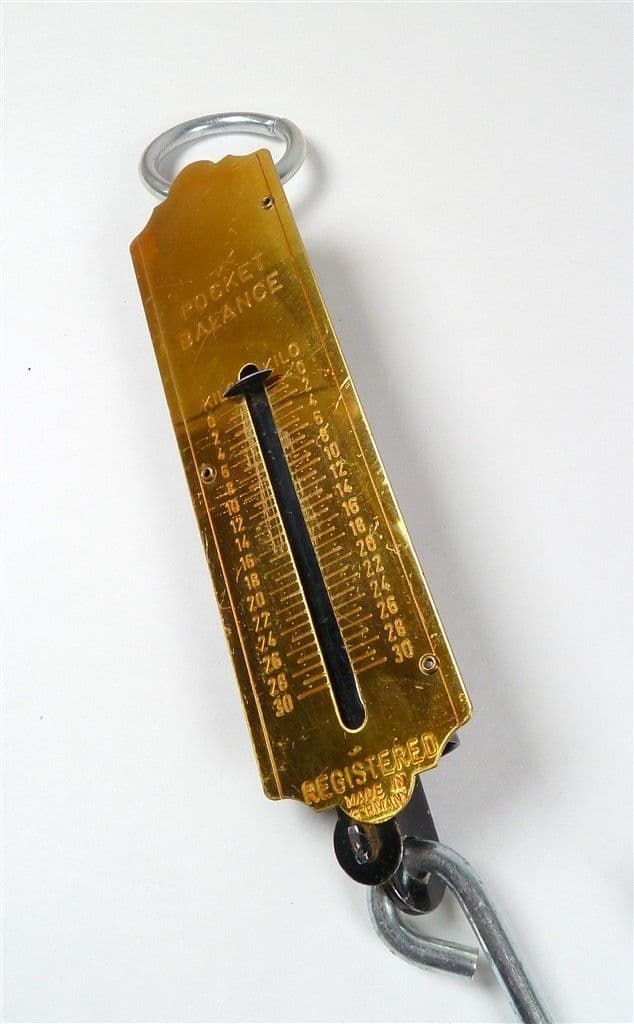 Vintage Brass Spring Pocket Balance Weighing Scales Registered Made in ...