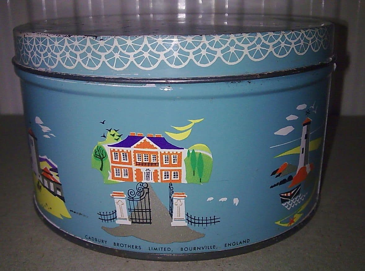 Vintage Cadbury s Cadburys Lucky Numbers Assortment Sweet Tin Circa 1960s