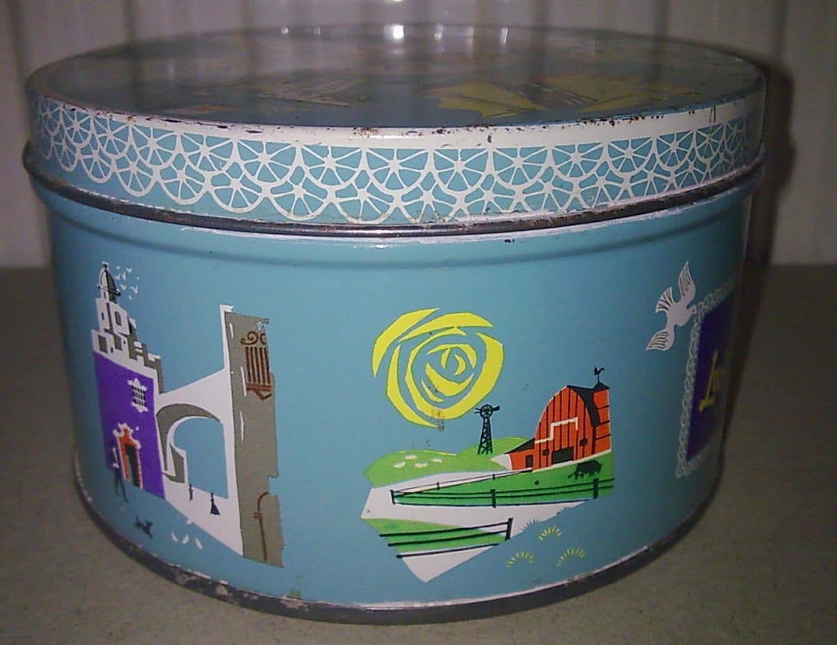 Vintage Cadbury s Cadburys Lucky Numbers Assortment Sweet Tin Circa 1960s